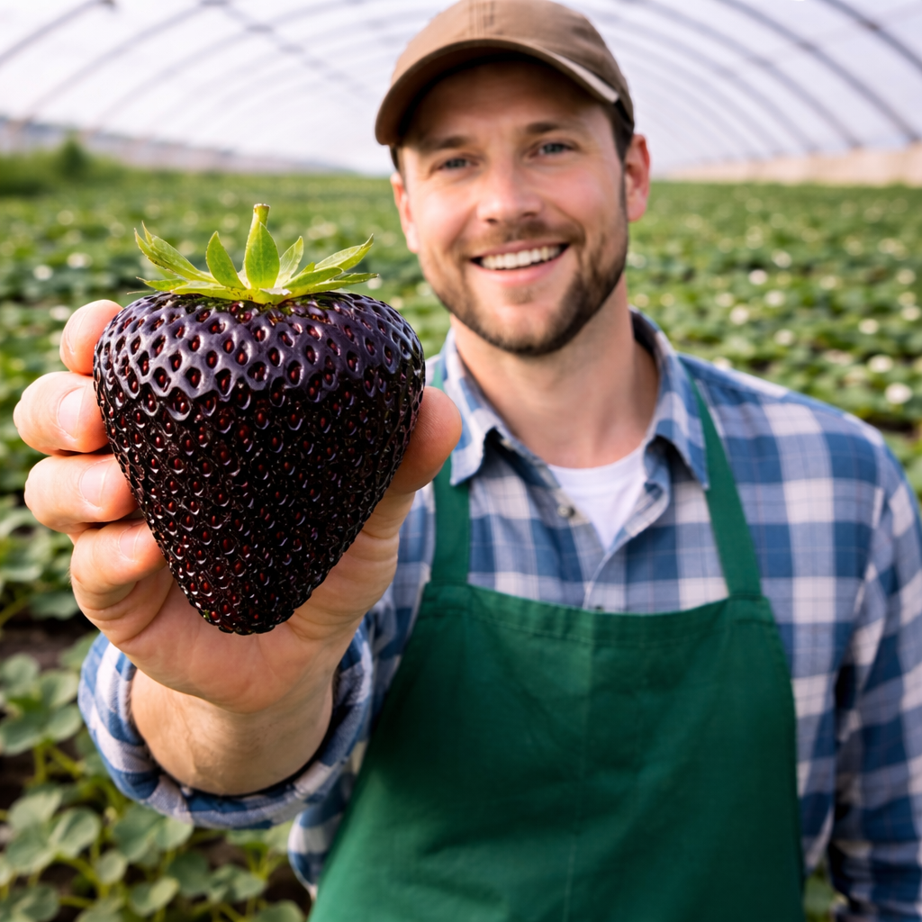 Giant Black Diamond Strawberries Seeds – Sweet, Nutrient-Rich & Easy t ...